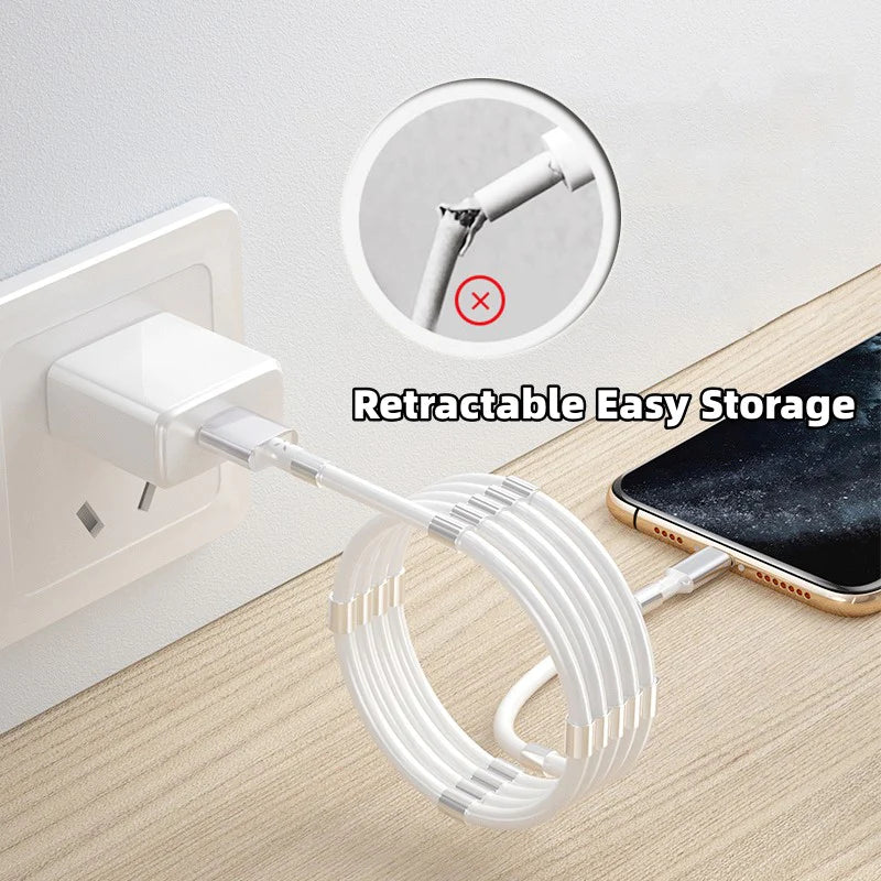 1.8M ANTI-TANGLE MAGNETIC USB FAST CHARGER CABLE AND DATA CABLE – seaqers