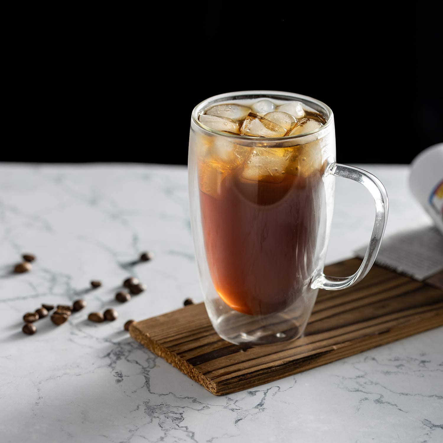 Double Wall Glass Coffee Cup With Handle – seaqers