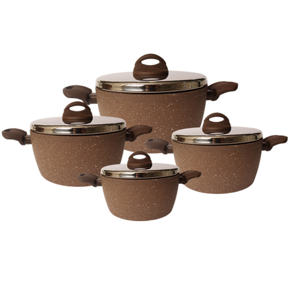 Lava Stone Granite 4-Pots Cookware Set – seaqers